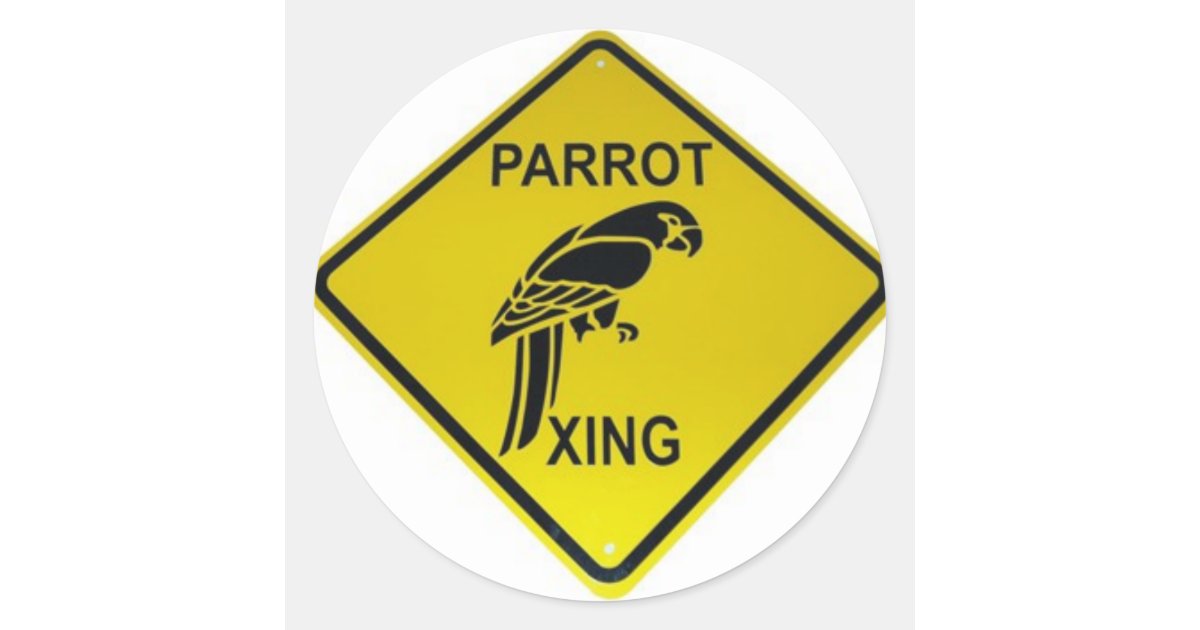 Parrot Crossing Bumper Sticker | Zazzle