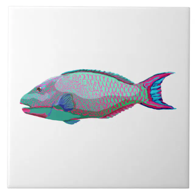 Parrot Fish Ceramic Tile | Zazzle