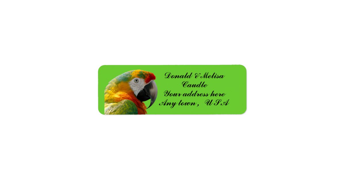 PARROT LABEL | Zazzle