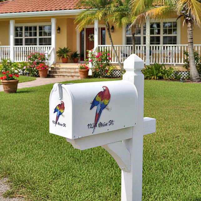 Parrot mailbox sticker | Zazzle