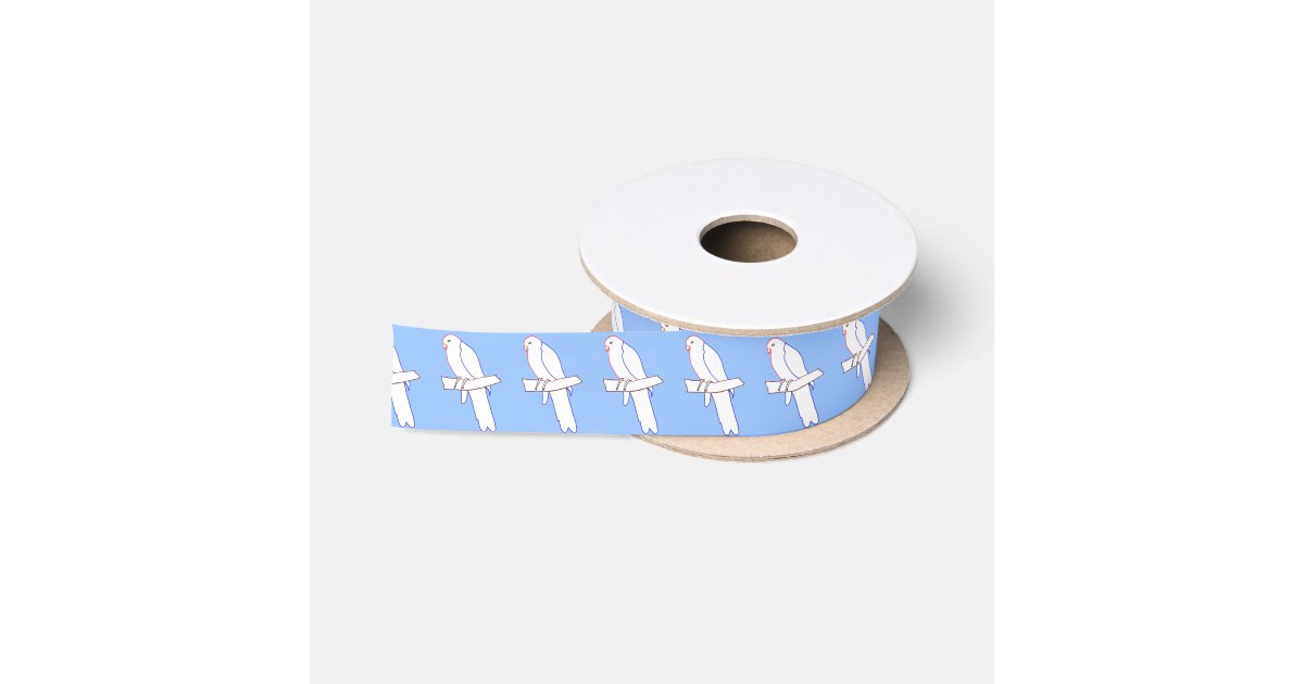 Parrot Themed Outline Drawing Ribbon | Zazzle