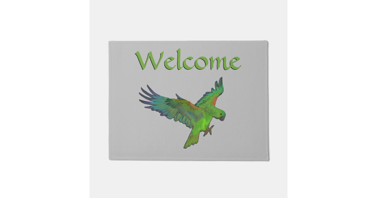Parrot Welcome Doormat | Zazzle