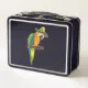 Parrot with Straw hat Metal Lunch Box | Zazzle