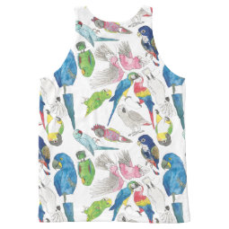 Parrots and 'Toos All-Over-Print Tank Top | Zazzle
