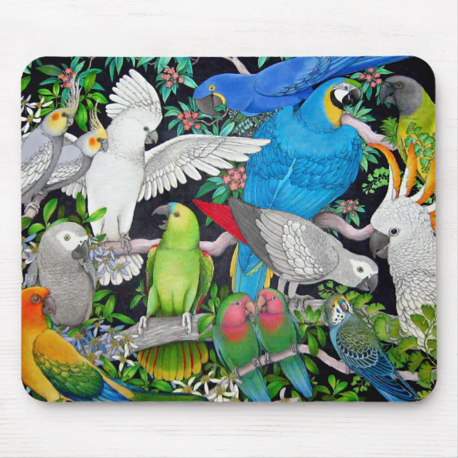 Parrots of the World Mouse Pad | Zazzle