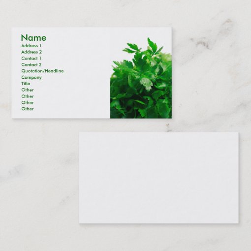 Parsley Business Card | Zazzle