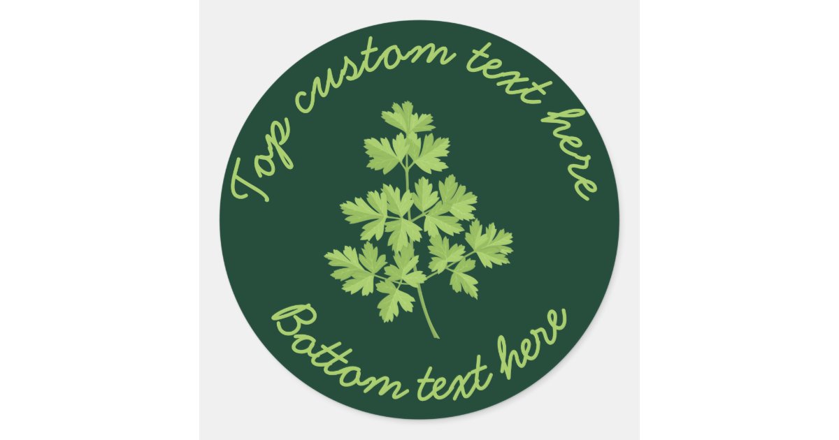 Parsley Classic Round Sticker | Zazzle