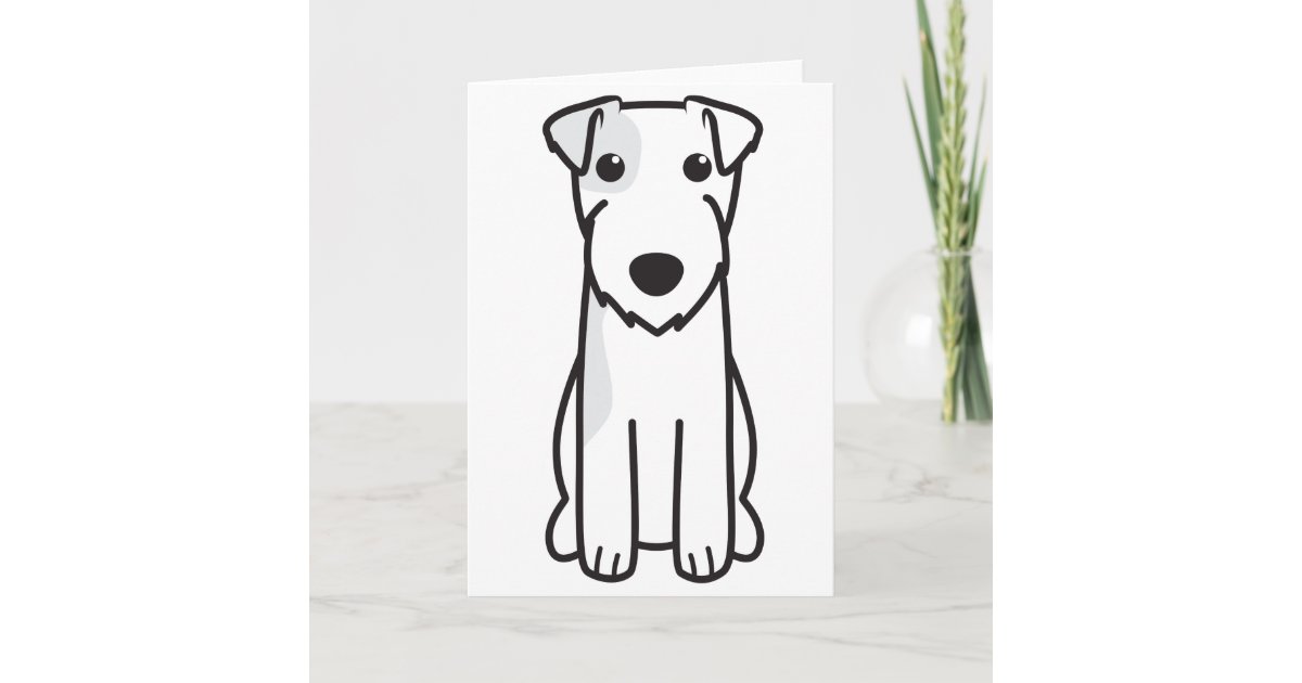 Parson Russell Terrier Dog Cartoon Card | Zazzle