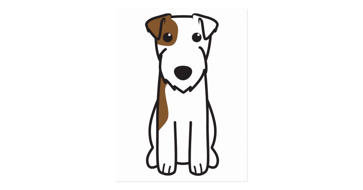 Parson Russell Terrier Dog Cartoon Postcard | Zazzle.com