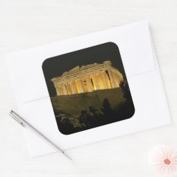 Parthenon at Night Sticker | Zazzle