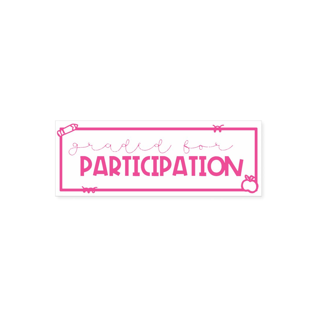 Participation Points Teacher Stamp | Zazzle
