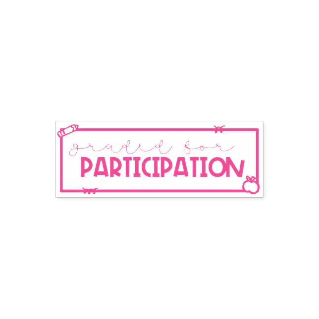 Participation Points Teacher Stamp | Zazzle
