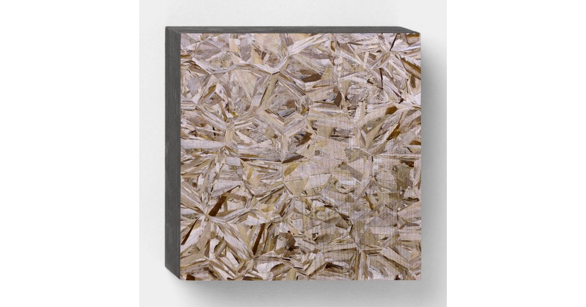 Particle OSB Construction Plywood Print Wooden Box Sign | Zazzle