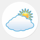 Cute Sun & Cloud Have A Nice Day Orange Stickers | Zazzle.com