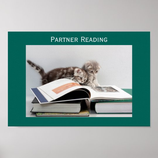 Partner Reading Classroom Poster | Zazzle.com