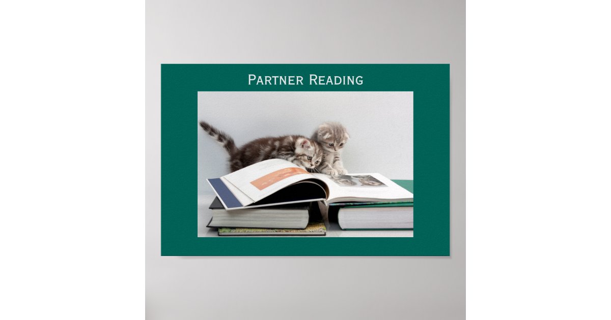 Partner Reading Classroom Poster | Zazzle