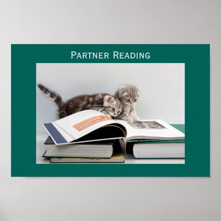 Partner Reading Classroom Poster | Zazzle