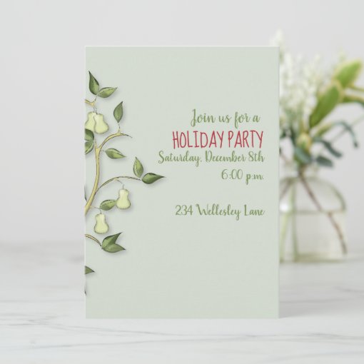 Partridge in a Pear Tree Invitation | Zazzle