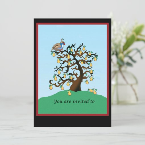 Partridge in a Pear Tree Invitation | Zazzle