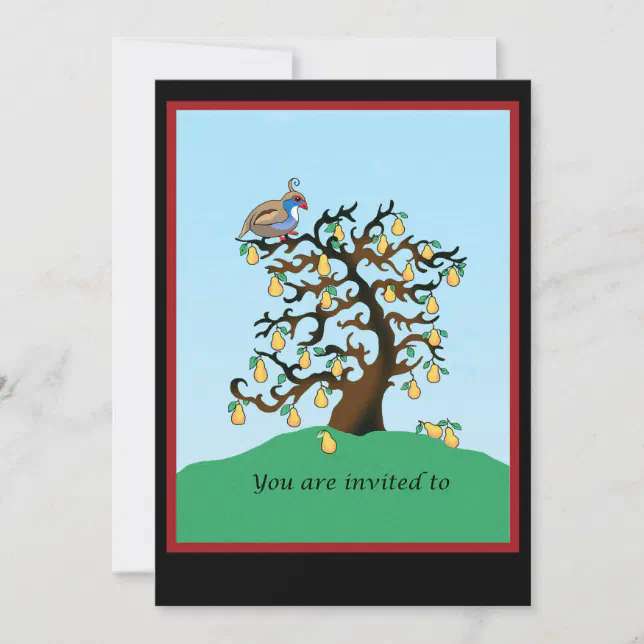 Partridge in a Pear Tree Invitation | Zazzle