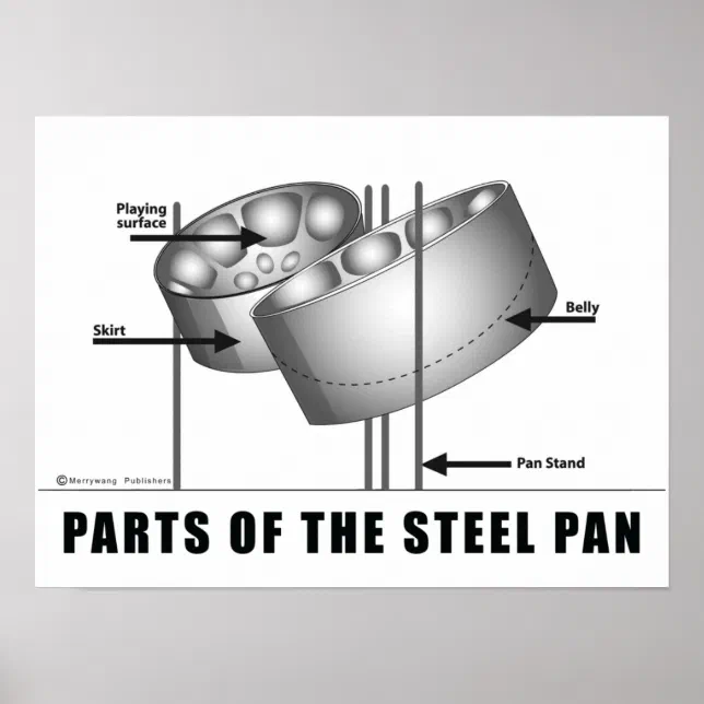 Parts of the steel pan Poster | Zazzle