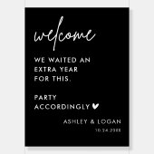 Party Accordingly Postponed Wedding Welcome Sign | Zazzle