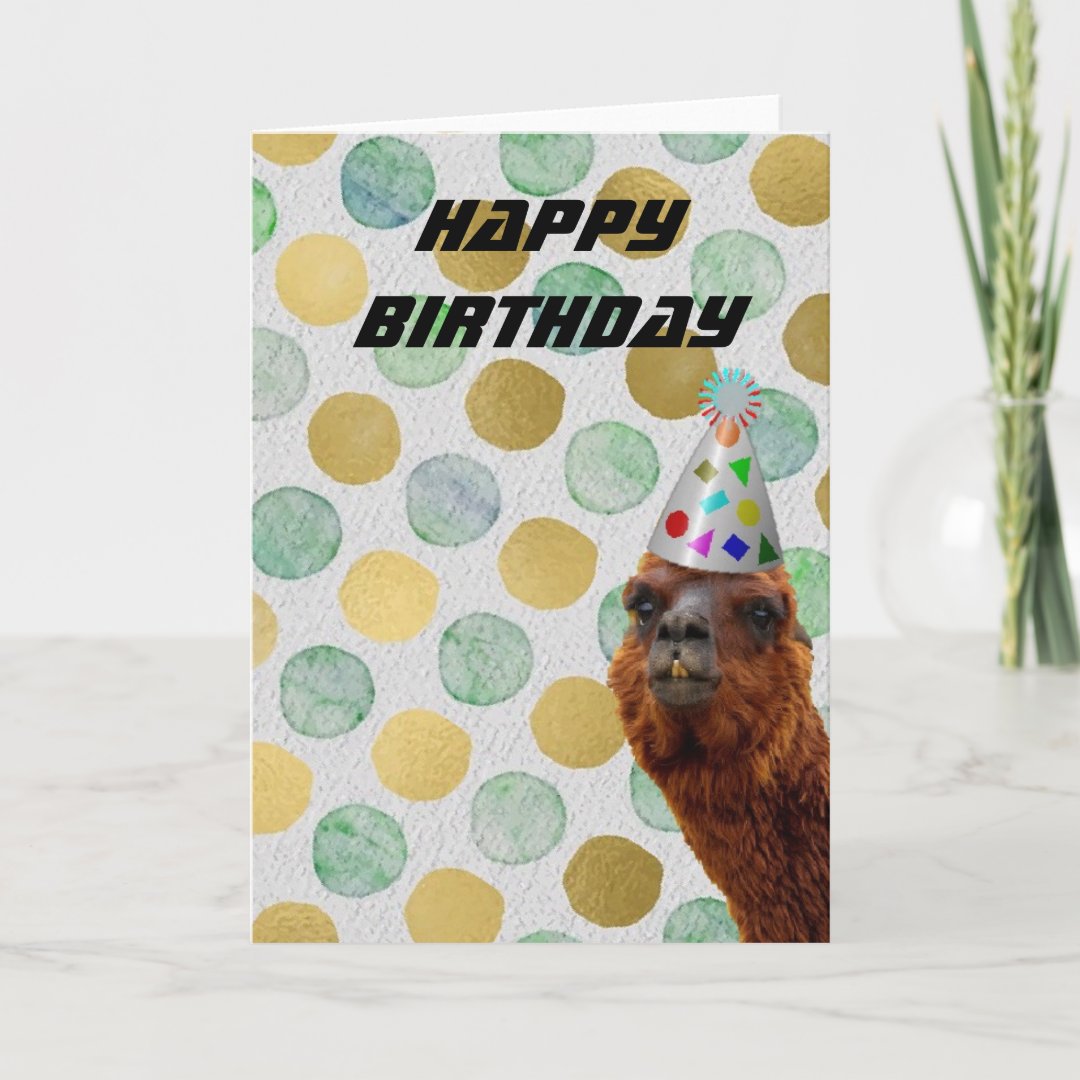 Party Alpaca Card | Zazzle