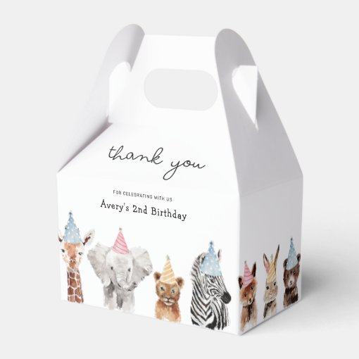 Party Animals Birthday Favor Boxes | Zazzle