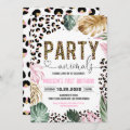 Party Animals Birthday Leopard Print Invitation | Zazzle