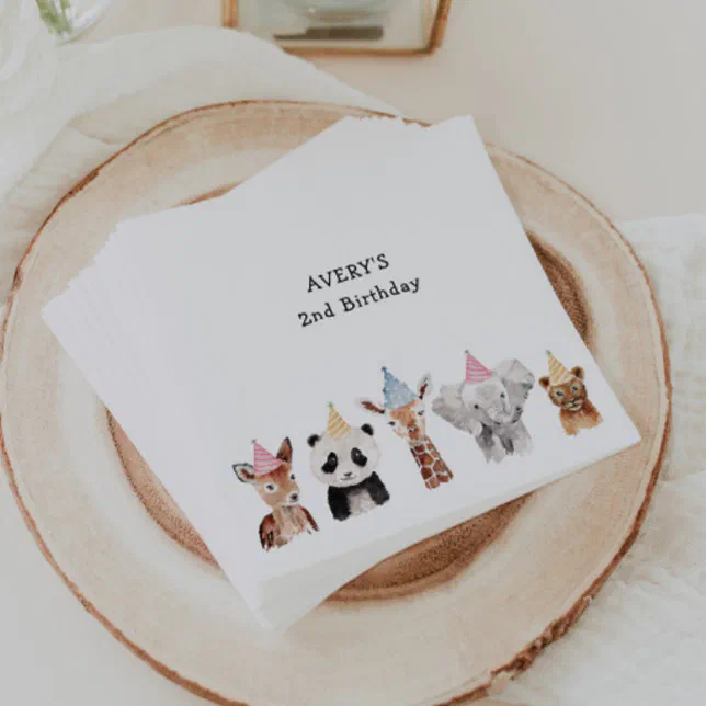 Party Animals Birthday Napkins | Zazzle