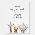Party Animals Birthday Welcome Sign | Zazzle