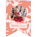 Party Animals Girl's First Birthday Photo Collage Bunting Flags | Zazzle