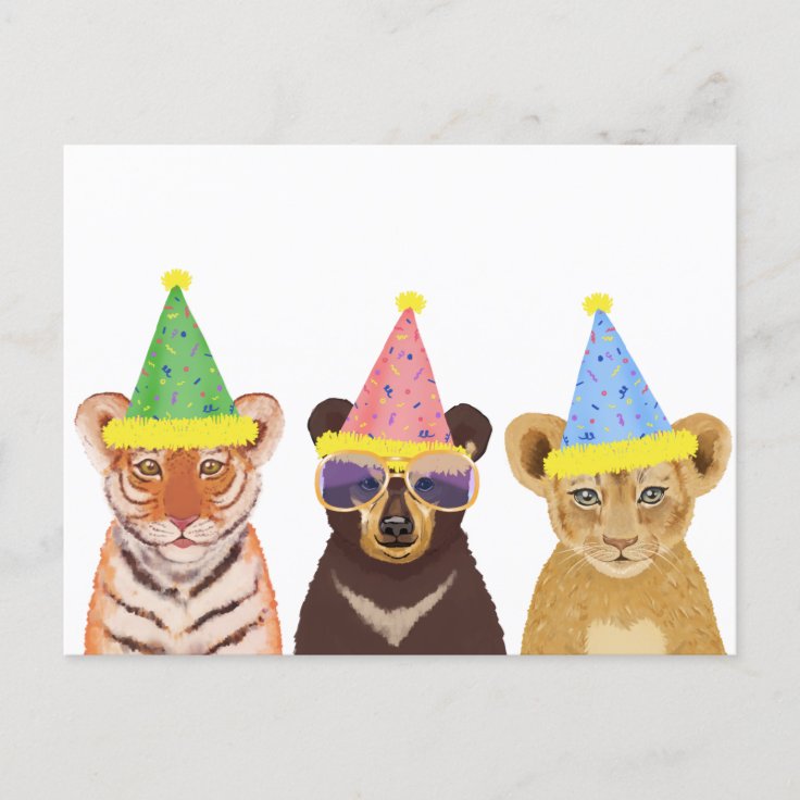 Party Animals Illustration Postcard | Zazzle