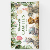 Party Animals Jungle Safari Birthday Welcome Banner | Zazzle