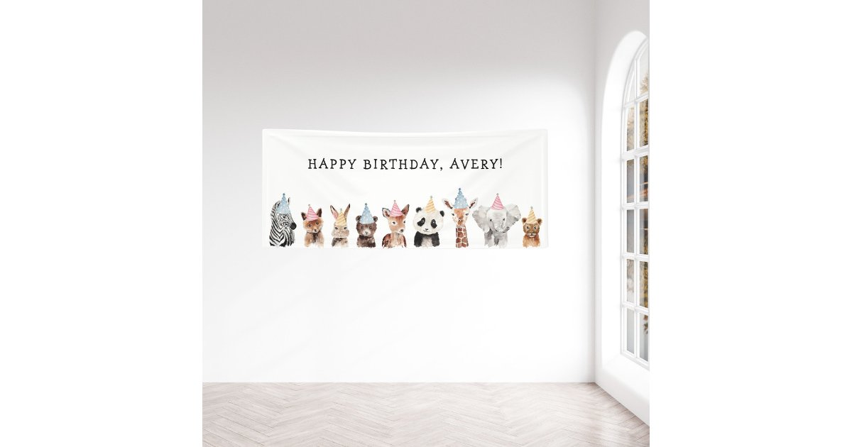 Party Animals Kids Birthday Banner | Zazzle