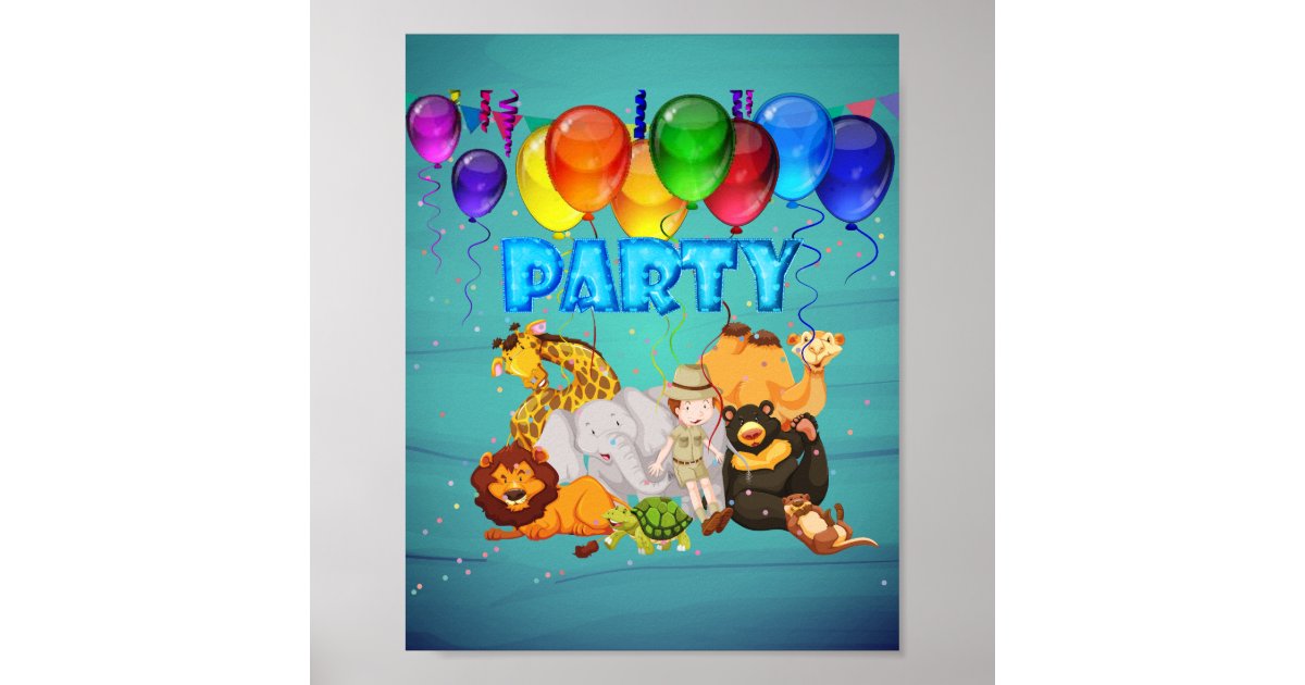 party animals poster | Zazzle