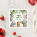Party Animals Safari Personalized Paper Napkins | Zazzle