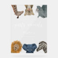 Party Animals Safari Theme Birthday Welcome Acrylic Sign | Zazzle