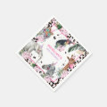 Party Animals Wild Safari Pink Girl Birthday Party Napkins | Zazzle