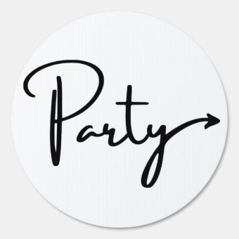 Party arrow sign circle right Yard Sign | Zazzle