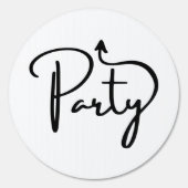 Party arrow sign circle Yard Sign | Zazzle