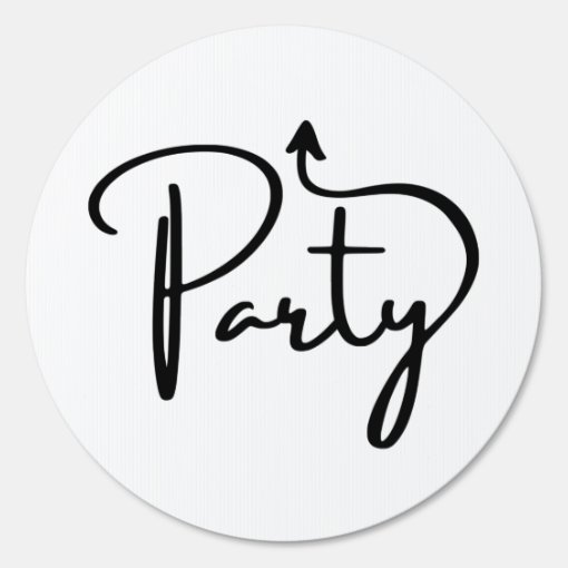 Party arrow sign circle Yard Sign | Zazzle