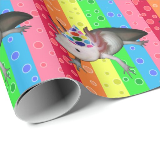 Party Axolotl Wrapping Paper | Zazzle