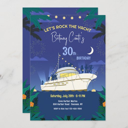 Party Boat Invitation | Zazzle