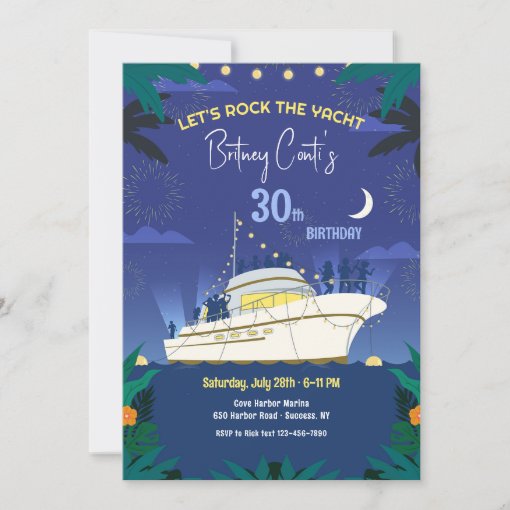 Party Boat Invitation | Zazzle