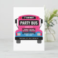 Party Bus Birthday Invitation | Zazzle