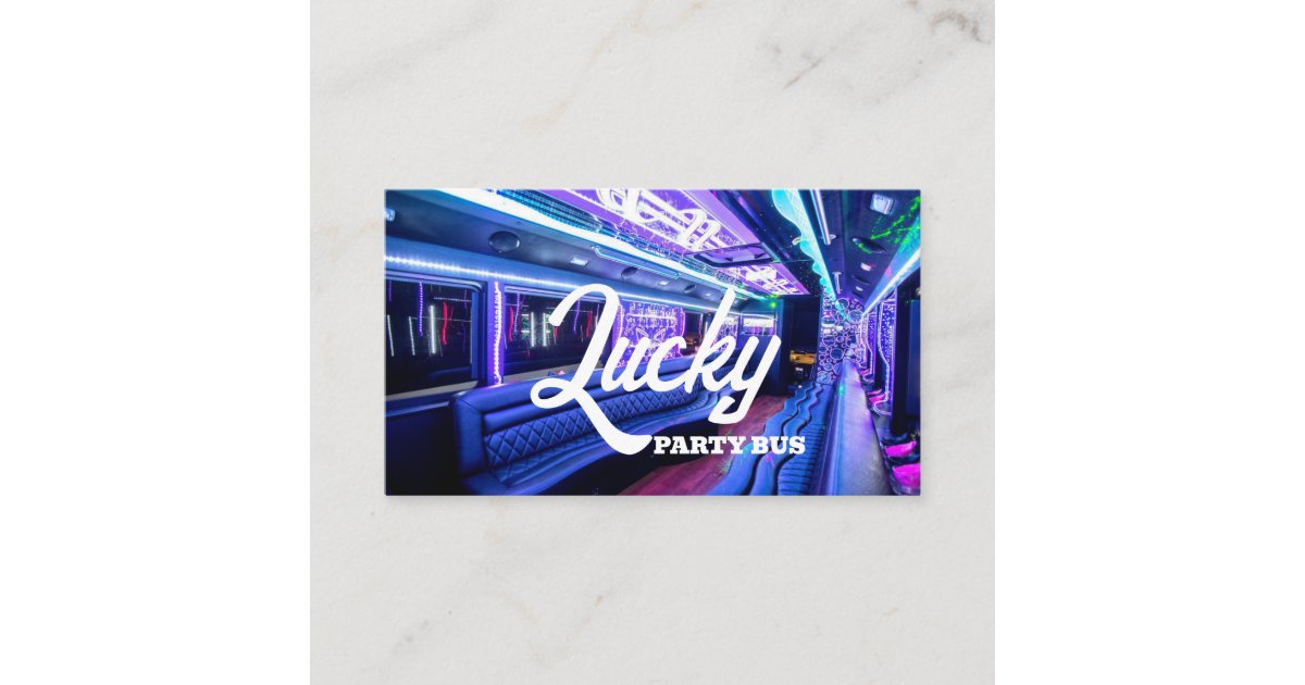 Party Bus, Party Limo, Car Service Business Card | Zazzle