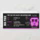 Party Bus Pass Ticket VIP Birthday Invitation | Zazzle
