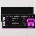 Party Bus Pass Ticket VIP Birthday Invitation | Zazzle