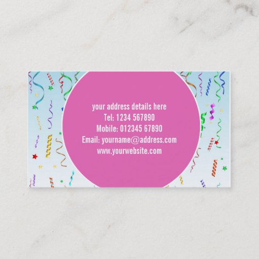 Party Business Card | Zazzle